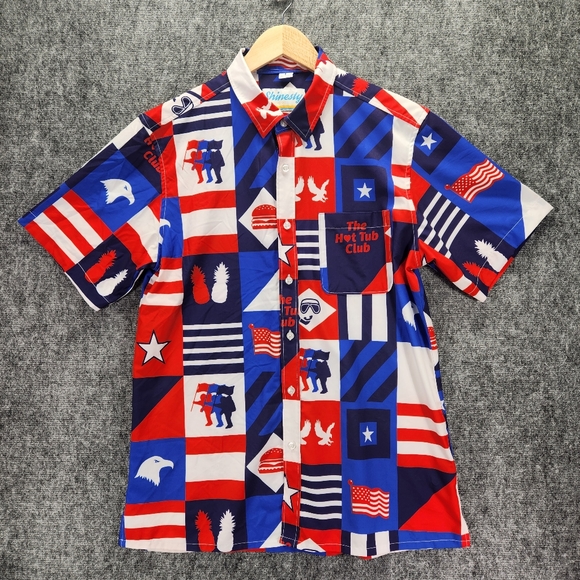 Shinesty | Shirts | Shinesty Mens Large Hot Tub Club Button Up Shirt ...